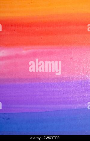 A Abstract blended watercolor Rainbow felt pen colour on paper texture ...