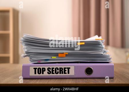 military top secret folder with stamp and map Stock Photo - Alamy