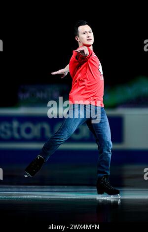 Patrick Chan (CAN) , during the figure skating, team men, short program ...