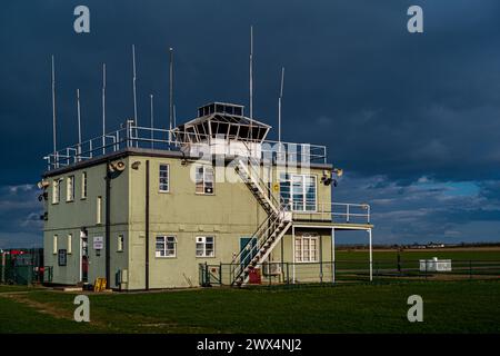 Airfield Control Tower - the WW2 vintage control tower at the active ...