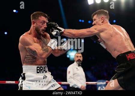 Nathan Heaney vs Brad Pauls for the British Middleweight Title Stock ...