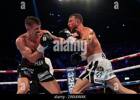 Nathan Heaney vs Brad Pauls for the British Middleweight Title Stock ...