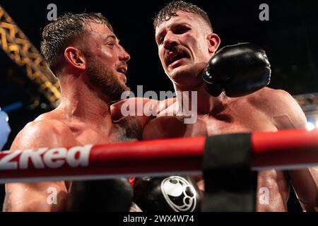 Nathan Heaney vs Brad Pauls for the British Middleweight Title Stock ...