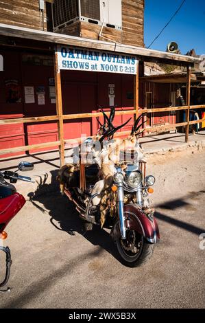 Custom motorcycles on the main street of the historic gold mining town ...