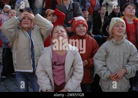 polish kindergaten children on city Tour in Poznan Poaldn Oct. 20,2005 ...