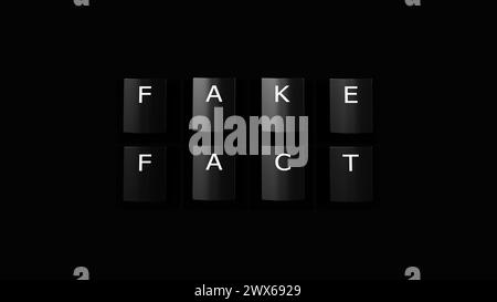 Fake news keyboard keys word internet communication technology ...