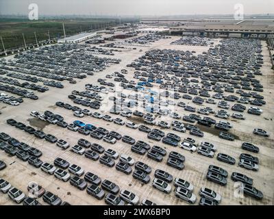 HEFEI, CHINA - MARCH 28, 2024 - An aerial photo shows new energy ...