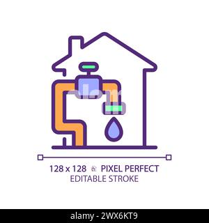 Water supply pixel perfect RGB color icon Stock Vector Image & Art - Alamy