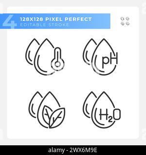 Water features linear icons set for dark, light mode Stock Vector Image ...