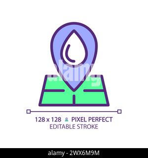 Hydrological map linear icon Stock Vector Image & Art - Alamy