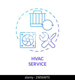 HVAC inspection blue gradient concept icon Stock Vector Image & Art - Alamy