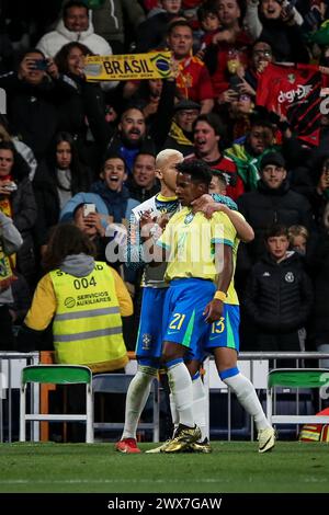 Madrid, Spain, 26st March. Endrick during the match between Spain and ...