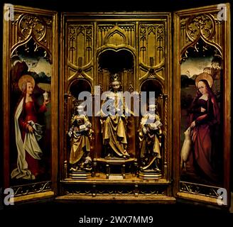 Triptych Mary with Child, Catherine, Barbara, Mary Magdalene and Agnes 1500 Museum Mayer van den ...