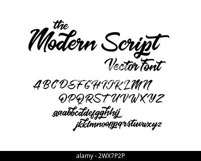 Lettering font isolated on white background. Texture alphabet. Vector ...