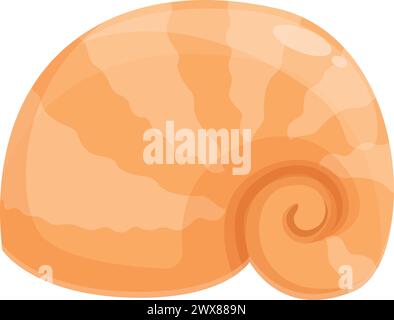 Spiral brown conch icon cartoon vector. Animal marine raw. Shellfish ...