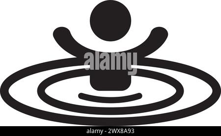 drowning person icon vector illustration symbol design Stock Vector ...
