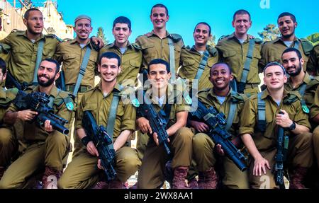 Portrait of a group of soldiers, Induction ceremony for new graduates ...