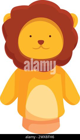 Lion puppet icon cartoon vector. Show stage. Doll story Stock Vector ...