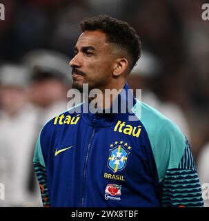Danilo of Brazil looks on during the international friendly match ...
