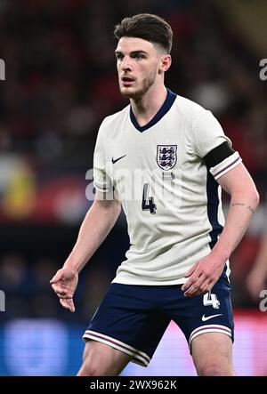 LONDON, ENGLAND - MARCH 23: Decland Rice of England in home kit, full ...