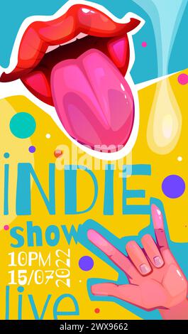 Live indie music show vector invitation Stock Vector Image & Art - Alamy