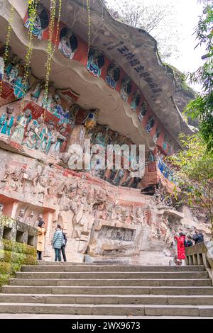 JANUARY 25, 2021, DAZU, CHINA: Ancient Rock-Caved Sculptures at Dazu ...