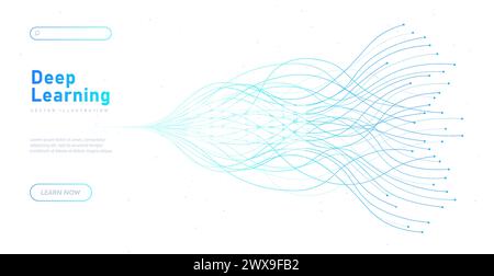 Deep learning white poster vector Stock Vector Image & Art - Alamy