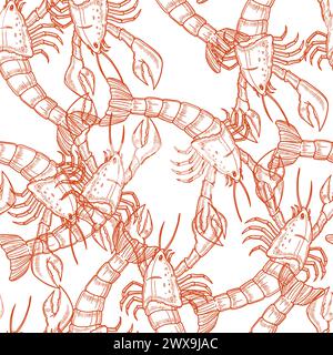 Neon Lobsters Seamless Design Stock Vector Image & Art - Alamy