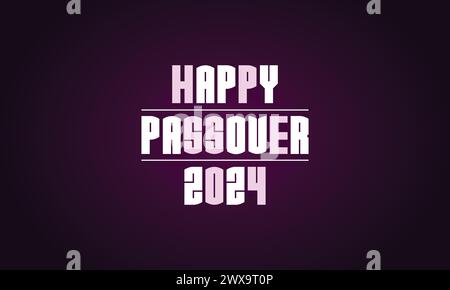 Happy Passover 2024 beautiful text illustration design Stock Vector ...