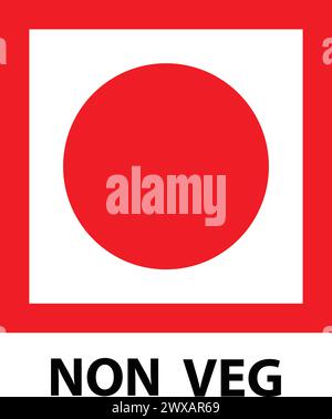 Non vegetarian sign, Non Veg logo, Non Veg symbol, Red color Non veg ...