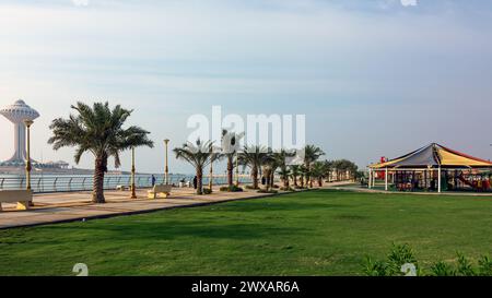 Al khobar Corniche Park Morning view. City Khobar, Saudi Arabia Stock ...