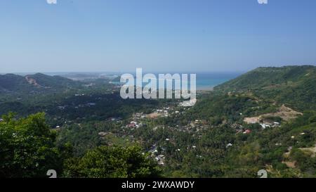 The view of the city of Central Lombok from above that can be seen with ...