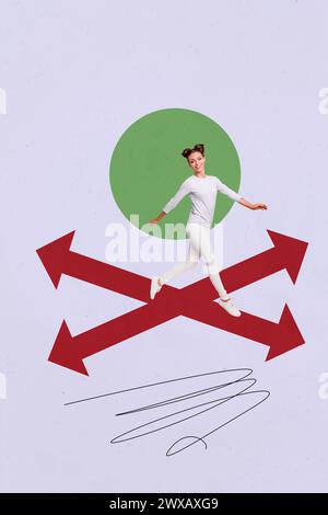 Photo of funky young lady show okey wear striped sweater isolated on ...