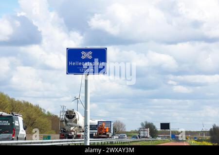Traffic sign on N59 towards Hellegatsplein interchange as connection on ...
