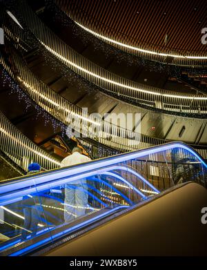 Escalator on the Interior of the Birmingham Library in the United ...