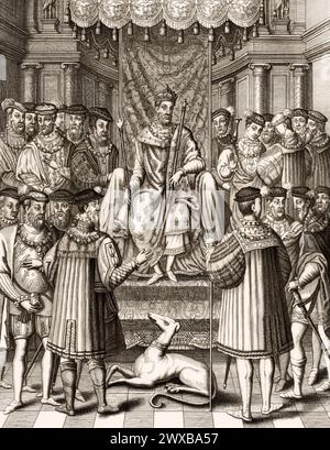 The 'Portrait of François Ier, King of France' by Jean Clouet depicts ...