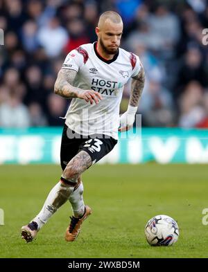 Derby County's Joe Ward during the Sky Bet Championship match at Pride ...
