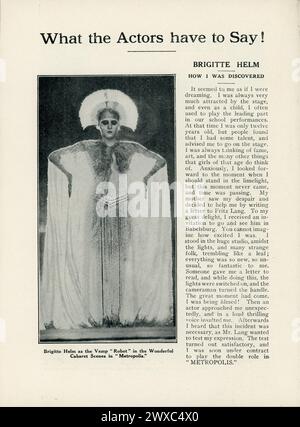 Metropolis Fritz Lang Robot UFA 1927 Brigitte Helm Stock Photo - Alamy