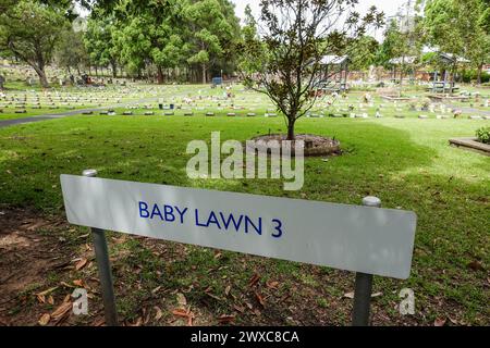 The baby section of acemetery, burial ground, gravesite, or graveyard ...