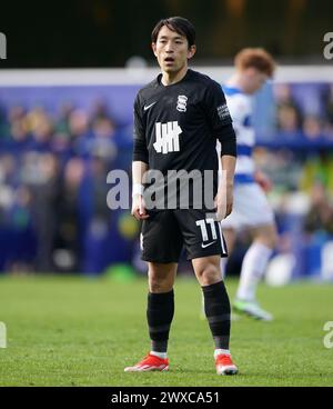 Koji Miyoshi of Birmingham City in action during the EFL Sky Bet ...