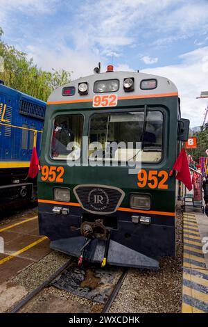 Aguas Calientes, Peru. 6th Jan, 2024. The train that takes visitors to ...