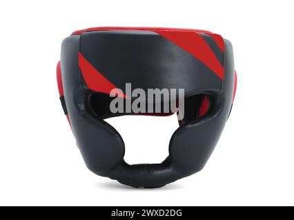 red boxing head guard isolated on white background Stock Photo - Alamy