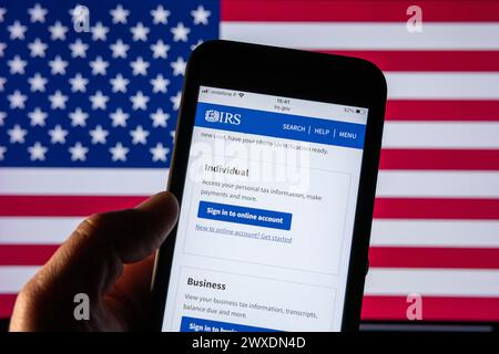 USA IRS US taxation online tax website Stock Photo - Alamy