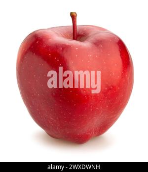 One fresh red apple isolated on white Stock Photo - Alamy