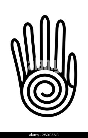 Healing hand symbol of Native Americans. Represents human life and is ...