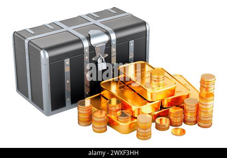Gold bullions and stack of coins. Background for finance banking ...