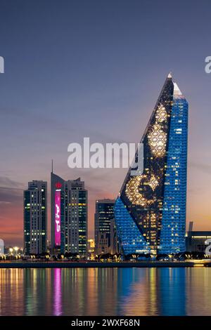 Beautiful Doha Skyline sunset sunrise Stock Photo - Alamy
