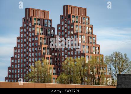 De Piramides. Two pyramid shaped apartment buildings in Amsterdam West ...