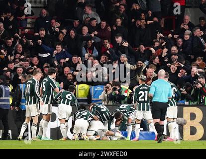 Manchester United's Mason Mount celebrates scoring their side's first ...