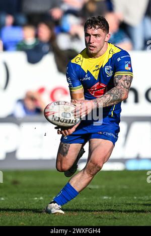 Sam Powell of Warrington Wolves in the pre-game warm up during the ...